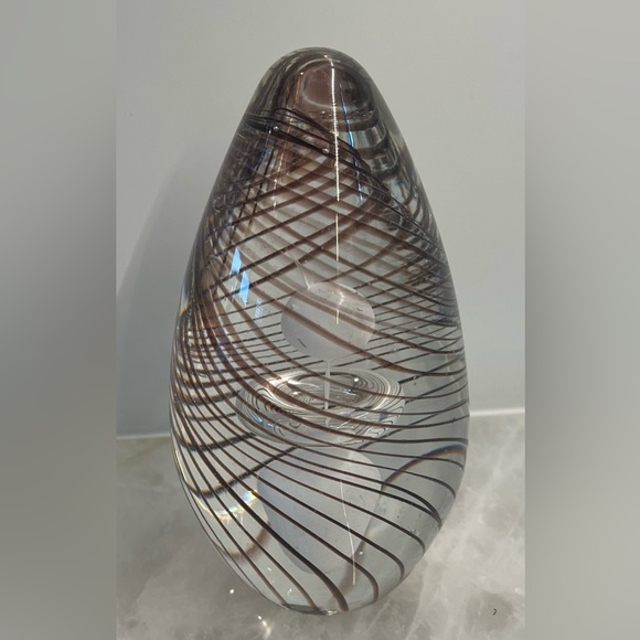 unbranded | Accents | Glass Paperweight Large Egg Shaped Glass With ...